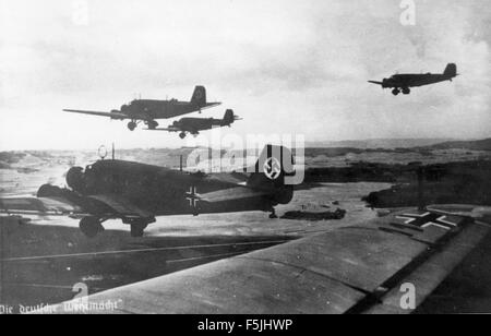 Photograph of the Junkers Ju 52-3mK, a German transport aircraft from ...