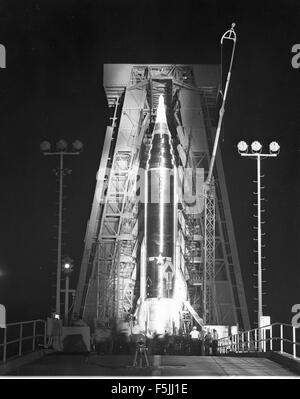 Atlas Details Missile in Tower Stock Photo - Alamy