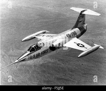 The Lockheed F-104A Starfighter, a supersonic interceptor, is shown in ...