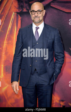 Stanley Tucci attending 'The Hunger Games: Mockingjay, Part 2' world ...