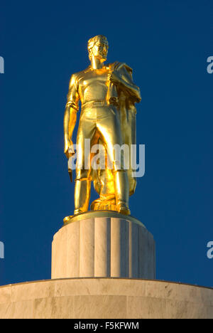 Oregon Pioneer statue (Capitol Dome) with cherry blossoms, State ...