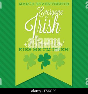 St. Patrick's Day sash card in vector format Stock Vector Image & Art ...