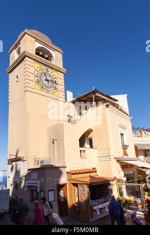 CLOCK TOWER AT PIAZZA UMBERTO I LA PIAZZETTA ISLAND OF CAPRI ITALY 17 ...