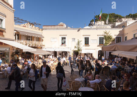 Piazza Umberto I is the most famous square of the island of Capri ...