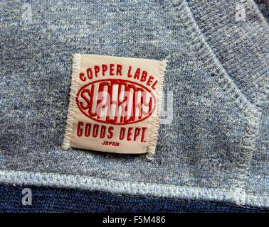 Superdry clothing label logos Stock Photo - Alamy