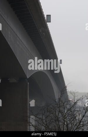 Friarton Bridge,Perth looking south, showing raised approach and single ...