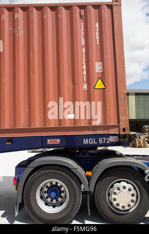 Shipping container identification markings Stock Photo - Alamy