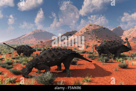 Pinacosaurus Ankylosaur Dinosaurs Stock Photo - Alamy