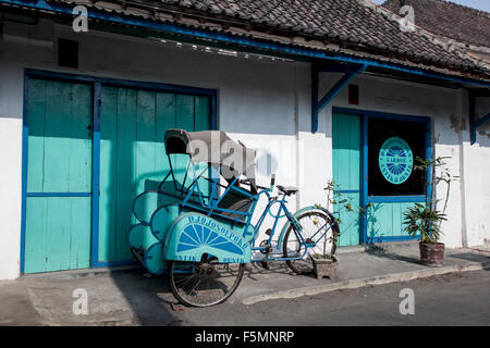 Becak traditional transportation bike, Cycle rickshaw, Yogyakarta, Java ...