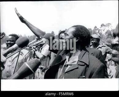 1972 - Dr. Milton Obote, former Uganda President addressing election ...