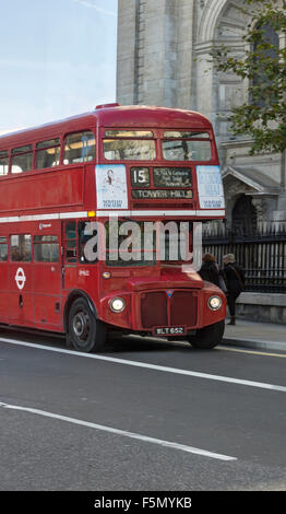 Routemaster Bus number 15, London, UK Stock Photo - Alamy