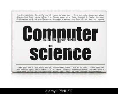 Science concept: newspaper headline Computer Science Stock Photo - Alamy