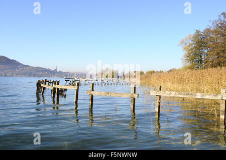 Landscape of Annecy lake during fall time in France Stock Photo - Alamy