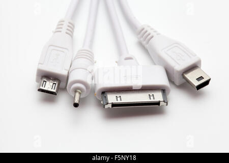 old standard phone connectors on white background Stock Photo - Alamy