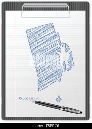 Rhode Island map vector illustration. Global economy. State in America ...