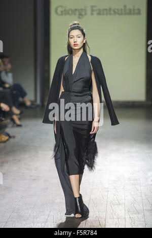 Tbilisi, Georgia. 8th Nov, 2015. A model presents a creation of ...