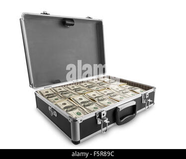 Open Briefcase full of 100 dollar bills Stock Photo - Alamy