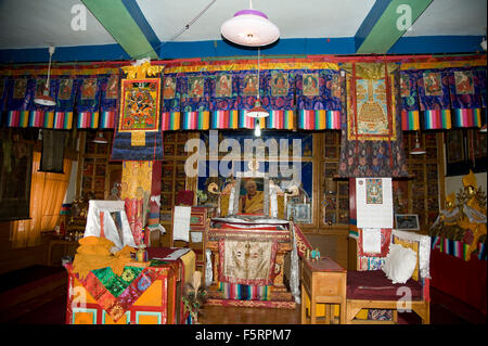 Prayer hall of key monastery, himachal pradesh, india, asia Stock Photo ...