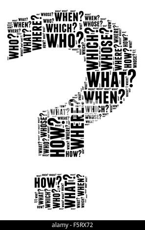 Question mark illustration word cloud concept Stock Photo - Alamy