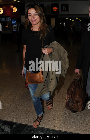 Coronation Street stars Alison King and Richard Hawley seen at Euston ...