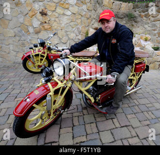 Decin, Czech Republic. 04th Nov, 2015. Historical motorcycle Cechie or ...