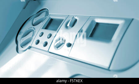 Control panel of gas boiler Stock Photo - Alamy
