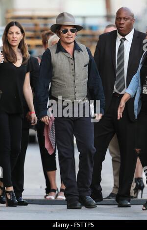 Johnny Depp seen leaving ABC studios after filming for Jimmy Kimmel ...