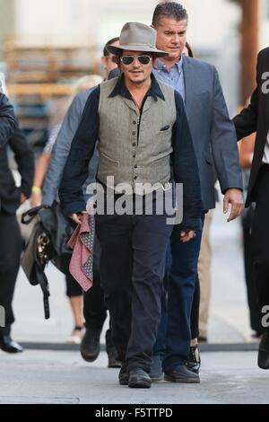Johnny Depp seen leaving ABC studios after filming for Jimmy Kimmel ...