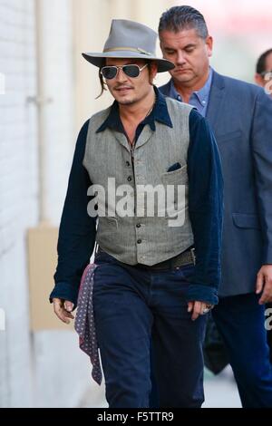 Johnny Depp seen leaving ABC studios after filming for Jimmy Kimmel ...