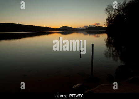 Sunset down Loch Rannoch Stock Photo - Alamy