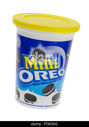 OREO Mini Chocolate Sandwich Cookies pack of two cups on isolated ...