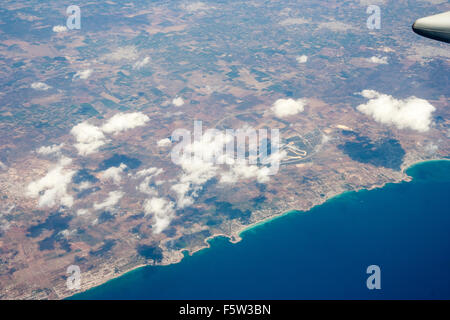 Aerial view of the circular 12 kilometre long Nardo test track, AKA ...