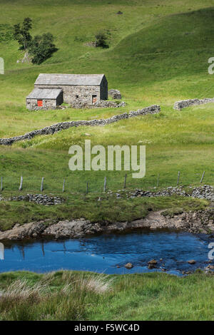 Farm fields with stone wall in Burren way trail, Ballyvaughan, Clare ...