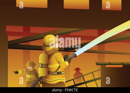 A building on fire illustration Stock Vector Image & Art - Alamy