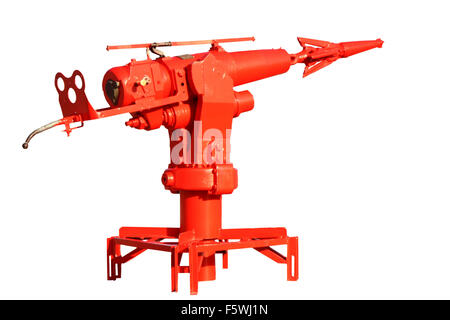 a red harpoon on a white background Stock Photo - Alamy