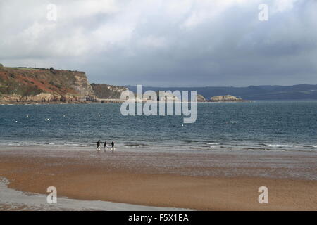Monkstone Point from the Pembrokeshire Coast National Park Coastal Path ...