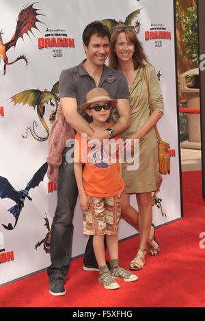 Eric McCormack and family Los Angeles Premiere of 'How To Train Your ...