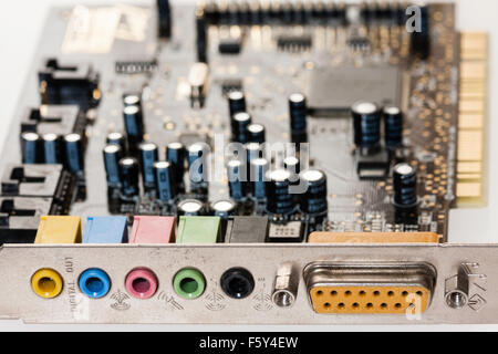Soundcard, Computer plate Stock Photo - Alamy
