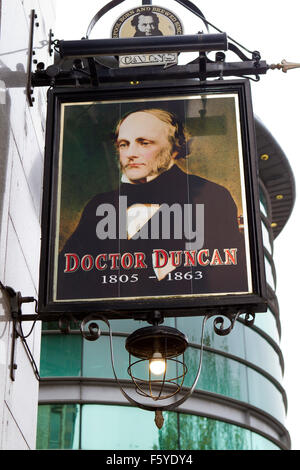 Doctor Duncan Pub sign in Liverpool Stock Photo - Alamy