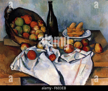 Paul Cézanne, The Basket of Apples, Post-Impressionist still life ...