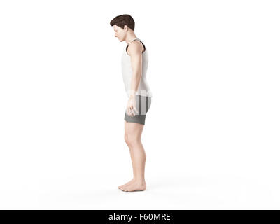 exercise illustration - one leg drop Stock Photo - Alamy