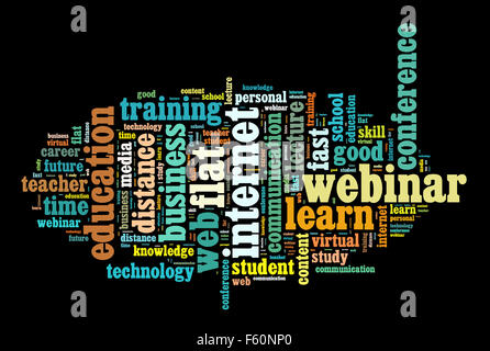 Internet learning illustration word cloud concept Stock Photo - Alamy