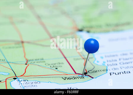 Viedma pinned on a map of Argentina Stock Photo - Alamy