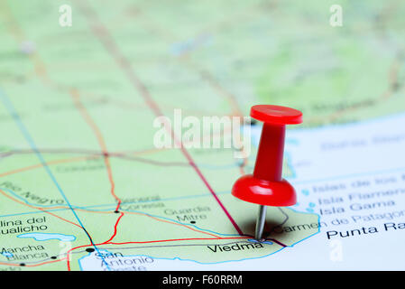 Viedma pinned on a map of Argentina Stock Photo - Alamy