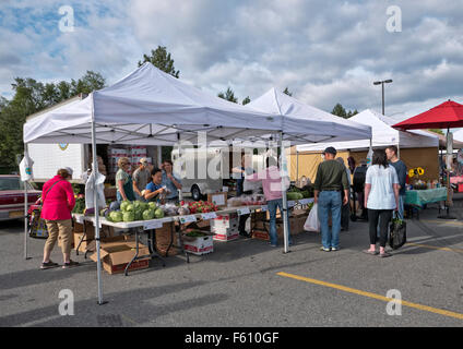 South Anchorage Farmers Market, shoppers Stock Photo - Alamy