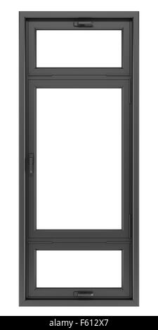 black metallic window isolated on white background Stock Photo - Alamy
