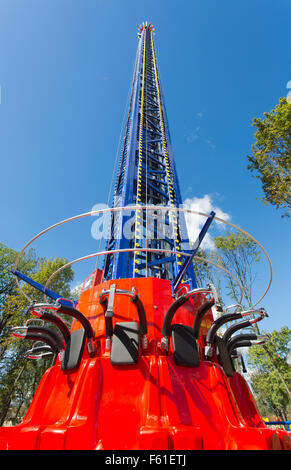 Drop Tower free fall ride at Canada's Wonderland amusement park Stock ...