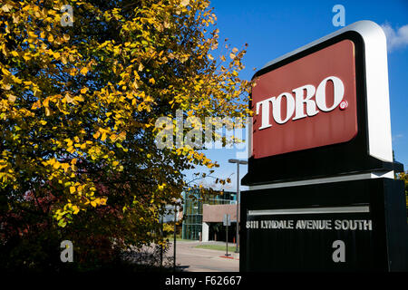 A logo sign outside of the headquarters of The Toro Company in ...