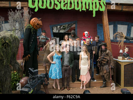 Celebrities attend the Goosebumps Red Carpet Premiere at Westwood ...
