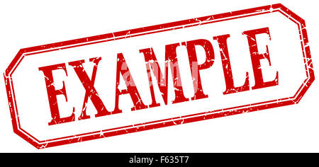 example red square stamp isolated on white background Stock Photo - Alamy
